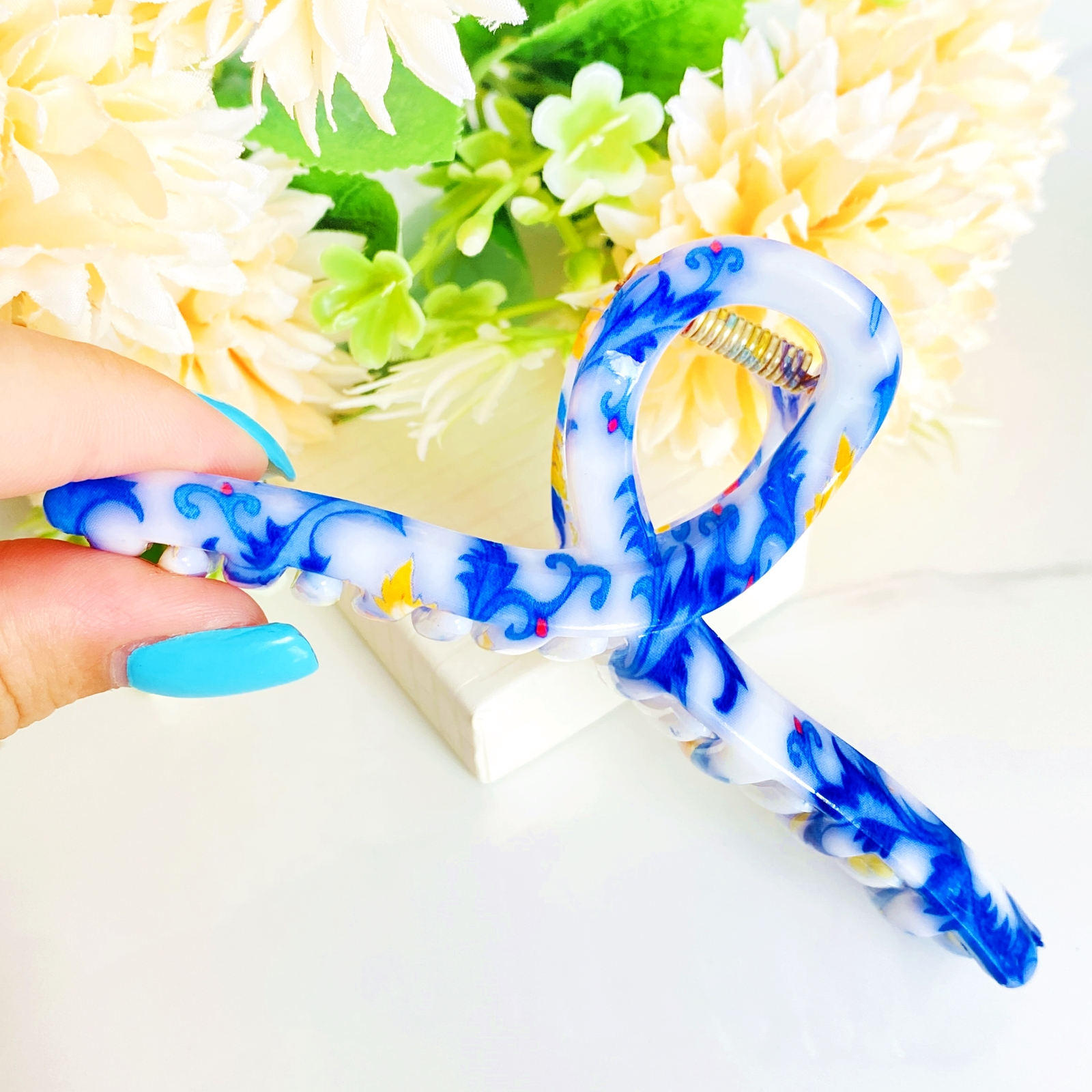 Clama de Par Albastra - Accesorii de Par | ZURIEVA