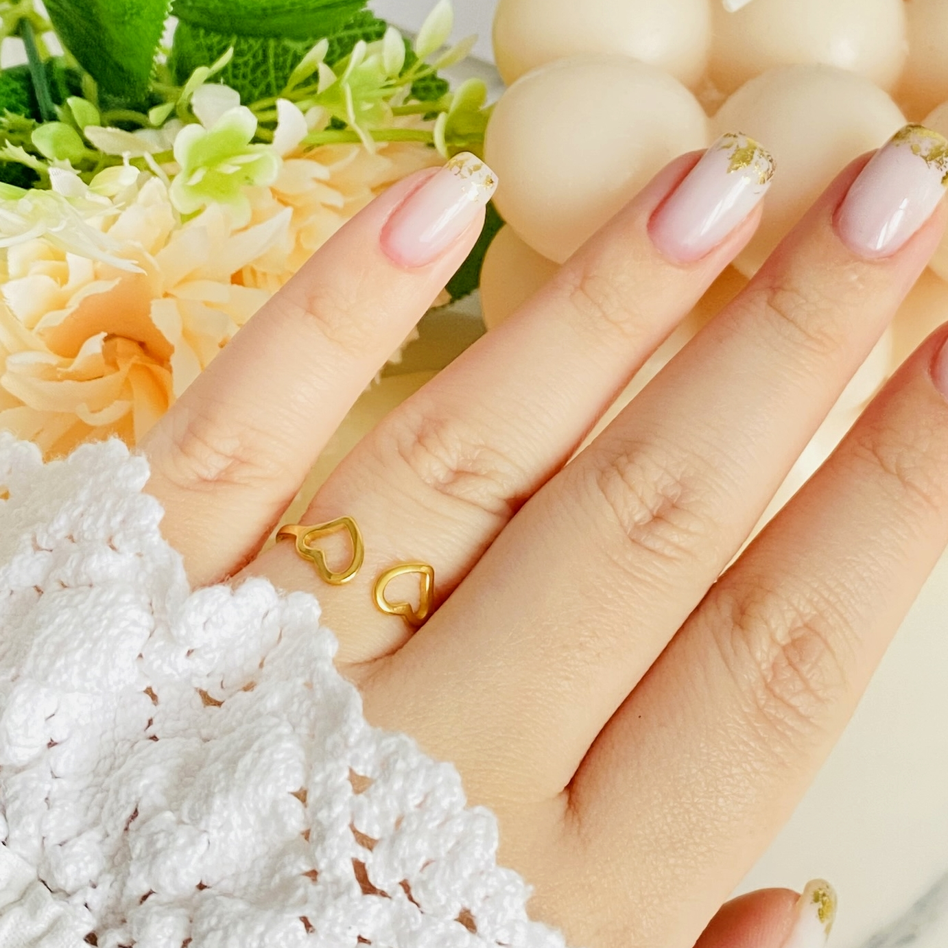 Inel Inimi Aurii Otel Inoxidabil - Bijuterii Inox | ZURIEVA