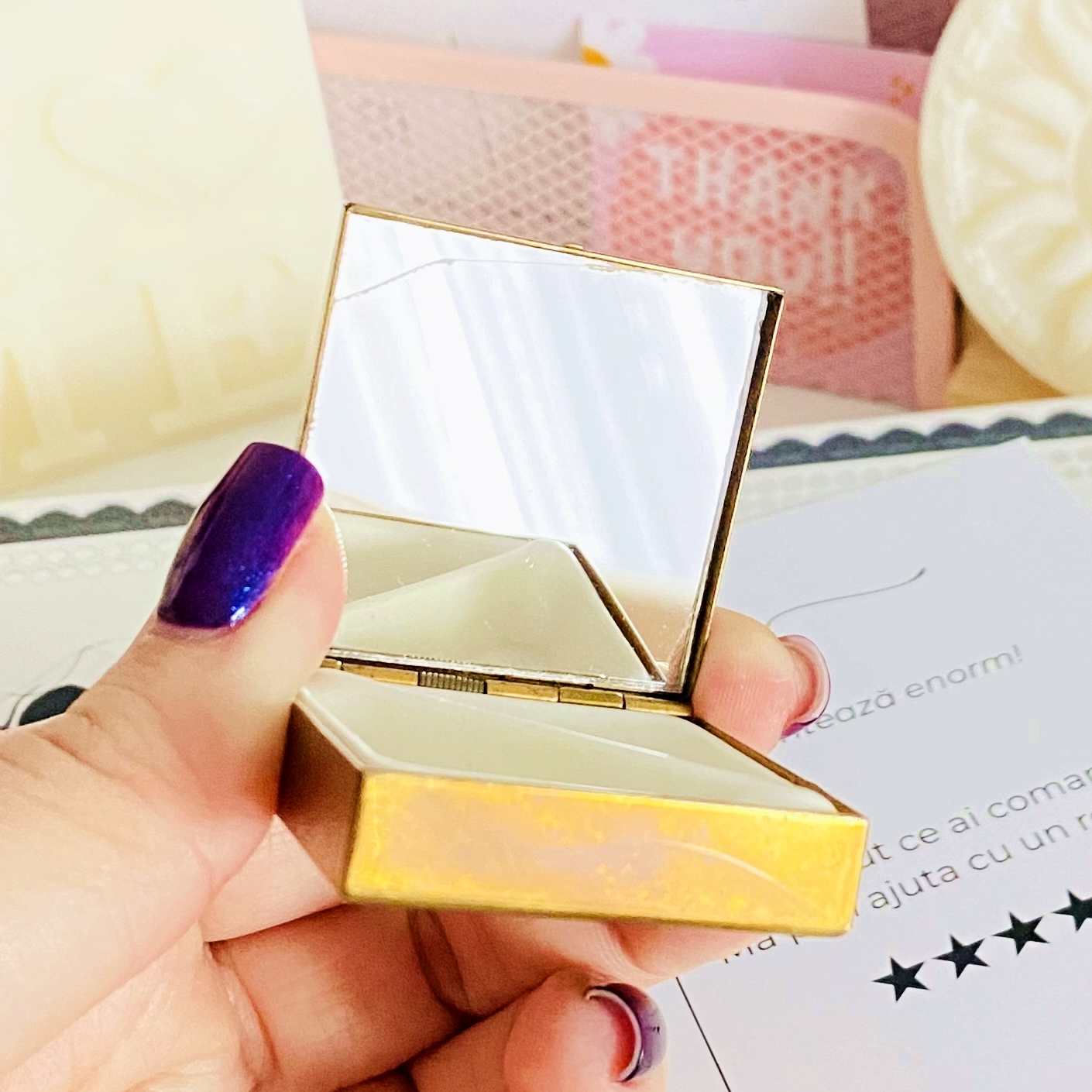Mini Cutiuta Vintage - Flori Brodate | ZURIEVA