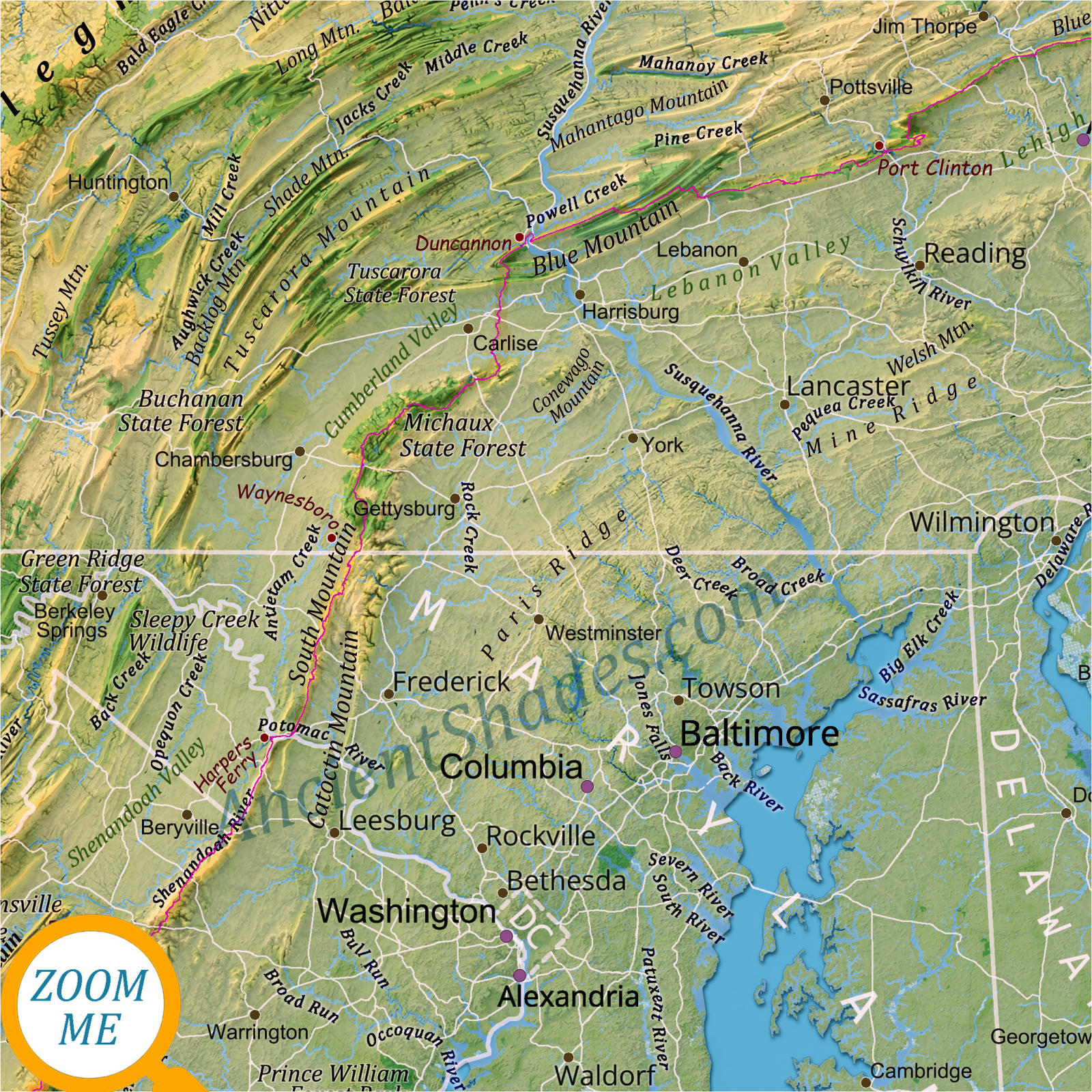 Appalachian Mountains, featuring The Appalachian Trail