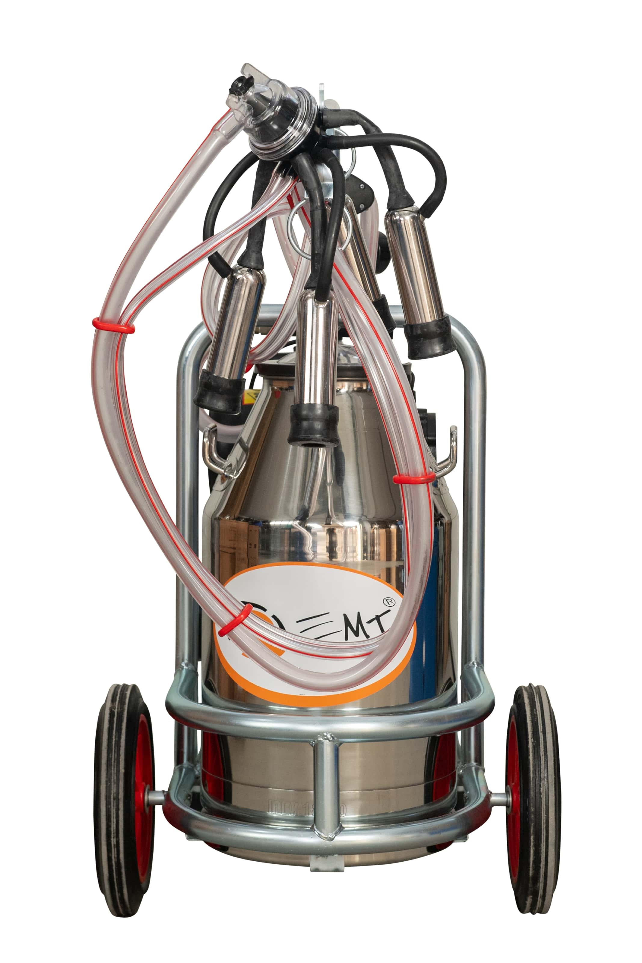 Aparat de muls vaci EMT, un bidon inox 20 litri, un post, pompa vacuum ulei