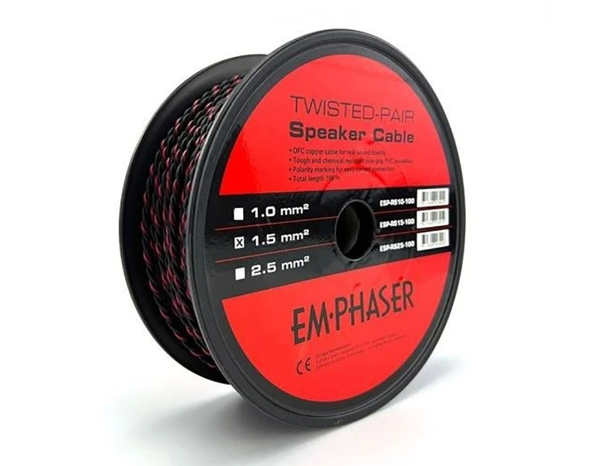 Rola cablu 2x 1.5 mm EMPHASER ESP-RS15-100 rasucit lungime 100m