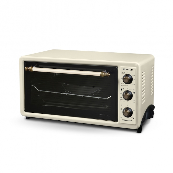 Cuptor electric Kumtel LX-3525 Rustic Bej, 40 litri, 1800 W, Convectie ...