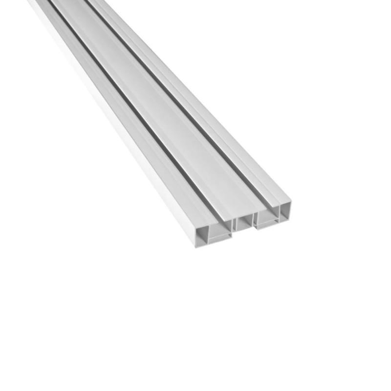 Sina perdea si draperie, 400 cm, 2 canale, accesorii incluse, PVC, A2, alb